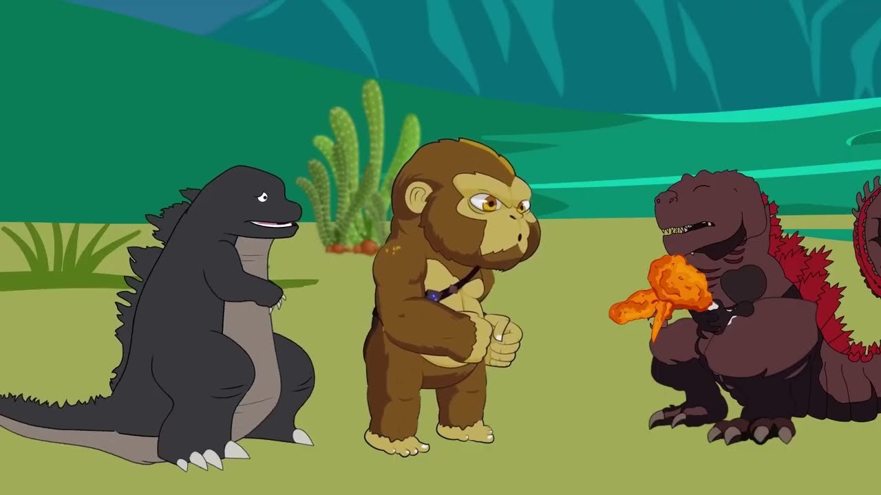 DINOSAUR vs SHARKZILLA, GODZILLA & KONG Fire, Water, Air and Earth ...
