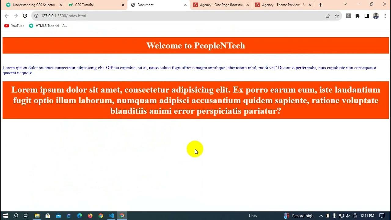 Class-3-CSS Syntax, Selector, background & create Navbar & hero section - YouTube