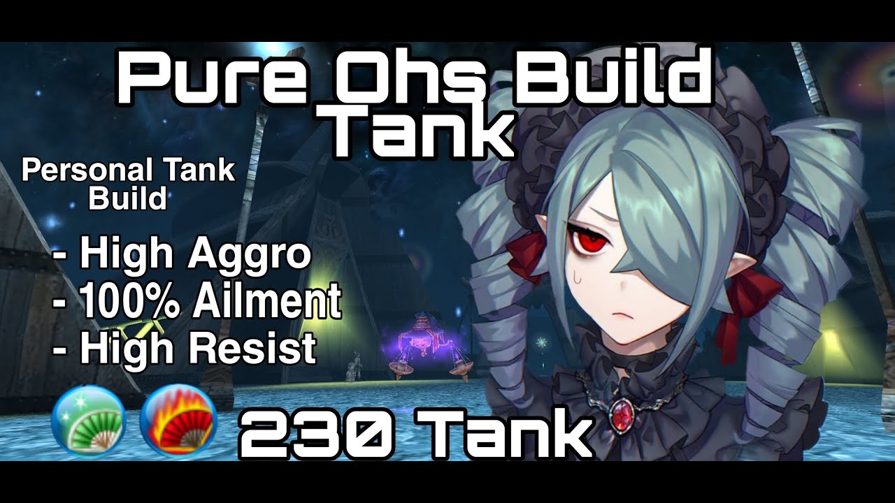 Toram Online - Pure Ohs Tank Build 230 (High Resist and Aggro) - YouTube