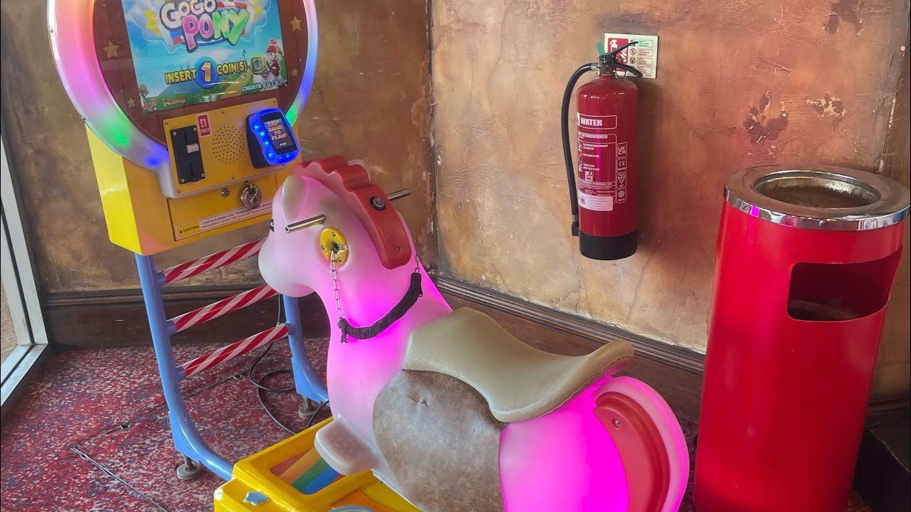 I-cing Red go go Pony Kiddie ride (Filmed in Yesterday) - YouTube