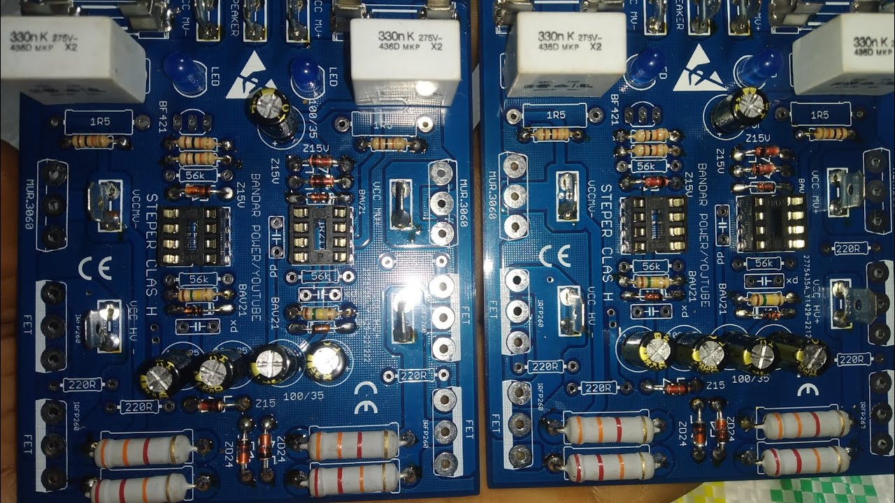 cara pasang stepper class h bandar power serta daftar komponen - YouTube