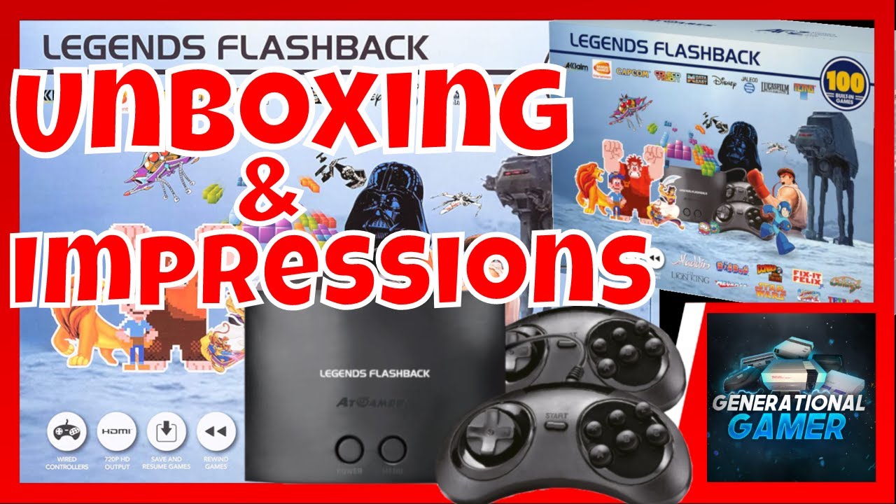 AtGames Flashback Legends - 2019 with 100 Games (Unboxing and Testing ...