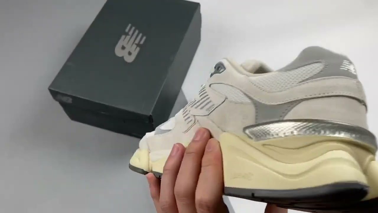 New Balance 9060 White Silver Cream - YouTube