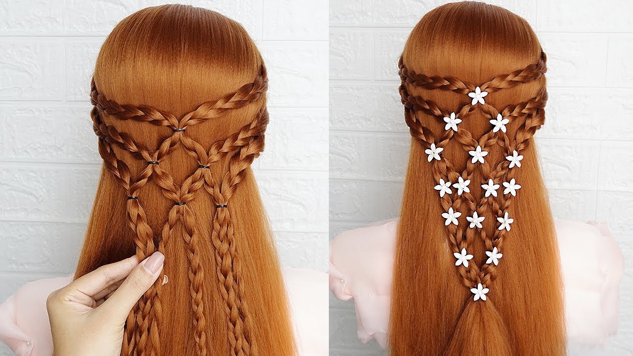 Cute & Easy Braid Hairstyle For College Long Hair | Unique Hairstyle ...