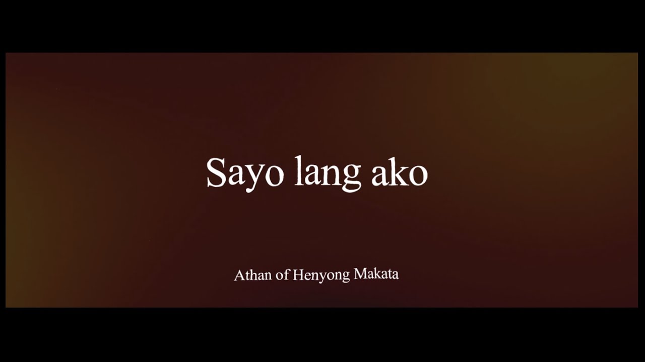 JhayLa - Sayo lang ako (Lyric Video) - YouTube