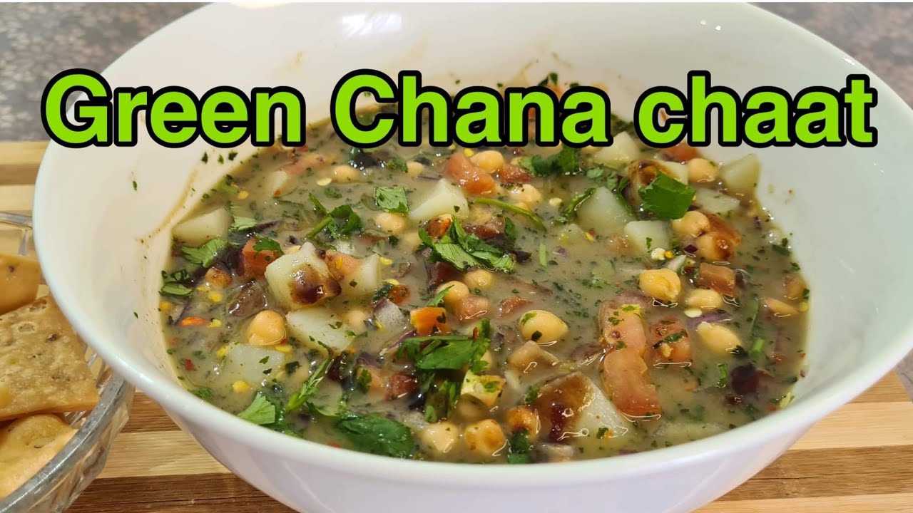 Quick And Easy Green Chana Chaat Recipe | Lahore Ki Mashoor Chana Chaat ...