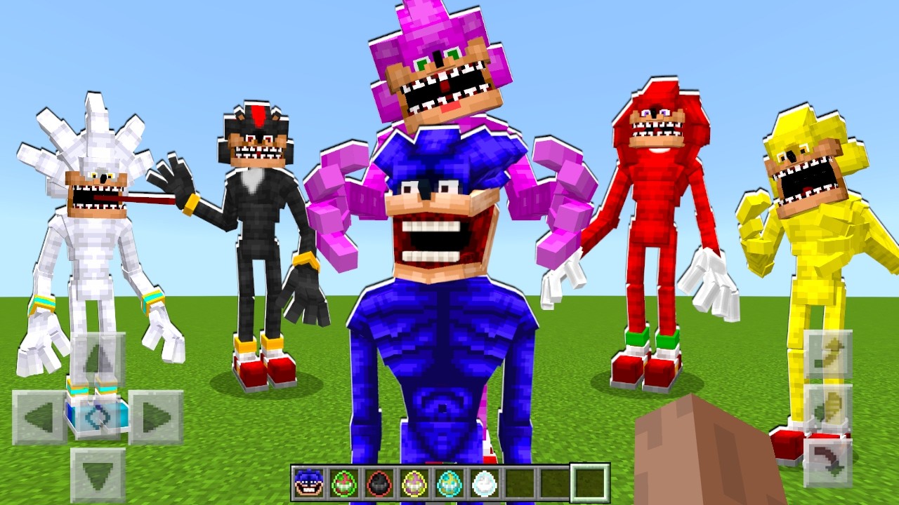 Shin Sonic vs EVERY Shin Variant Mod ADDON UPDATE in MINECRAFT PE - YouTube