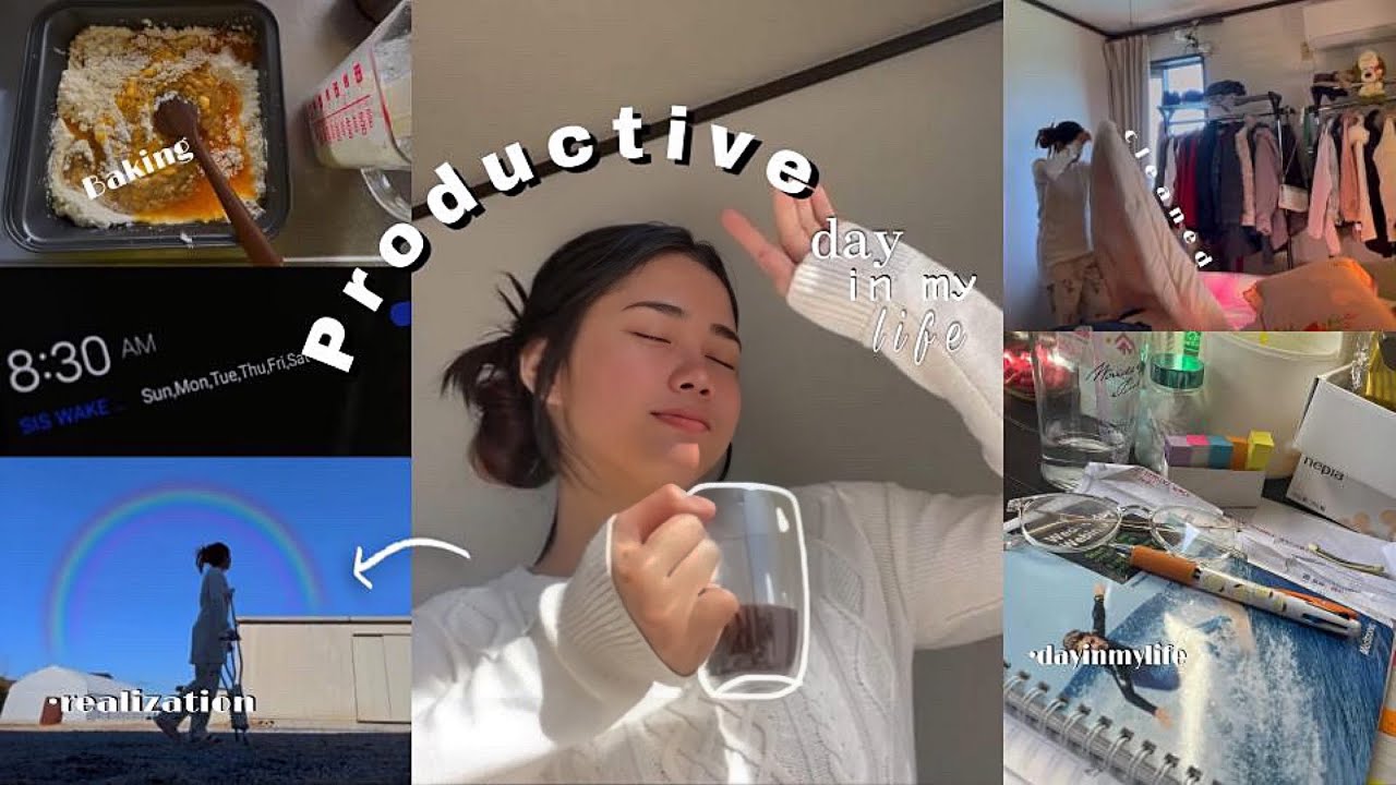 Productive day in my life | building a routine, baking, study, self care [mellow vlog] - YouTube