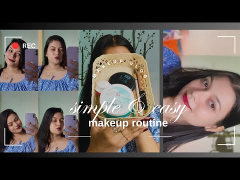 MY SIMPLE MAKEUP 💄TUTORIAL 👀 with minimal products 🎀 - YouTube