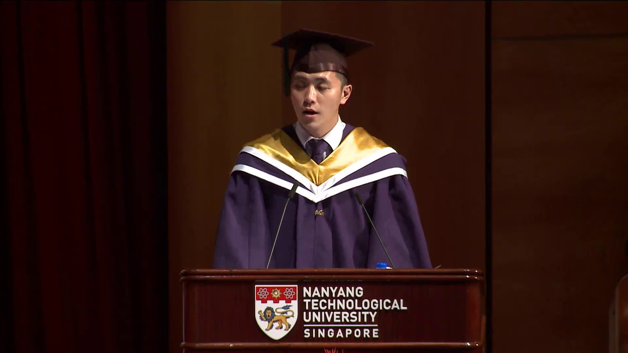 NTU EEE Convocation Ceremony 2018 (C12) Valedictorian Mr Nicholas Tan Jit Yang - YouTube