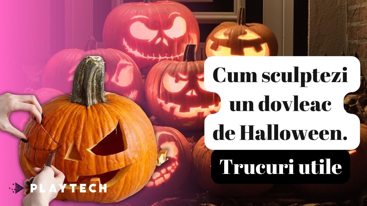 Cum sculptezi un dovleac de Halloween. Trucuri ca să iasă perfect - YouTube