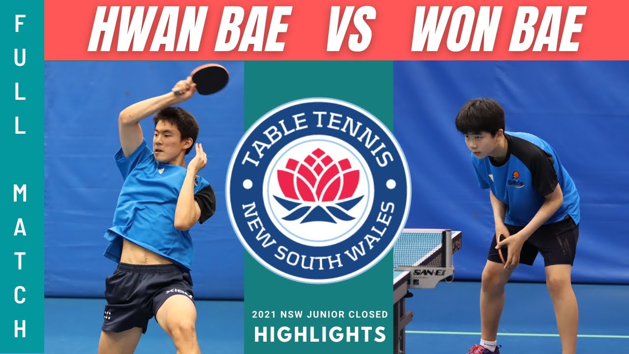 Won Bae vs Hwan Bae | U21 Final | 2021 NSW Junior Closed | 4K FULL ...