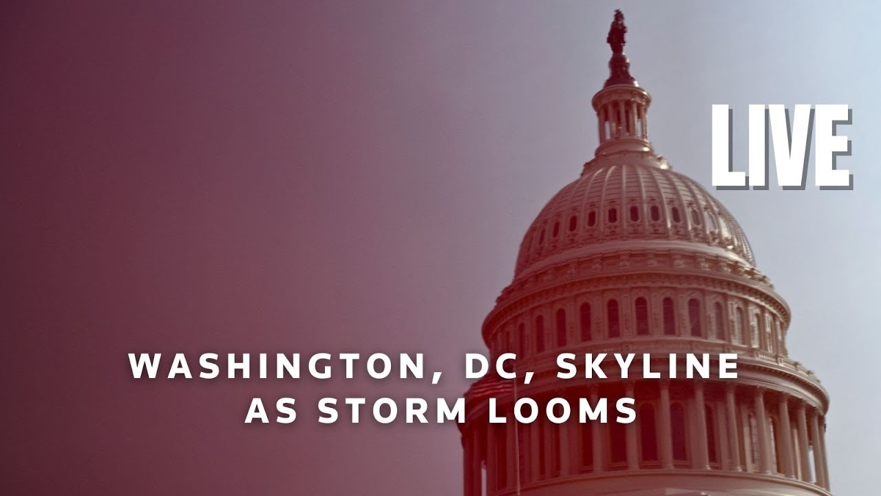 LIVE: View of Washington, DC, as storm looms - YouTube
