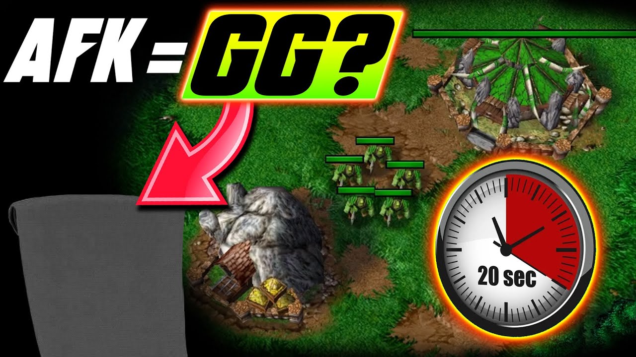 AFK for the first 20 seconds... GG go next? - WC3 - Grubby - YouTube