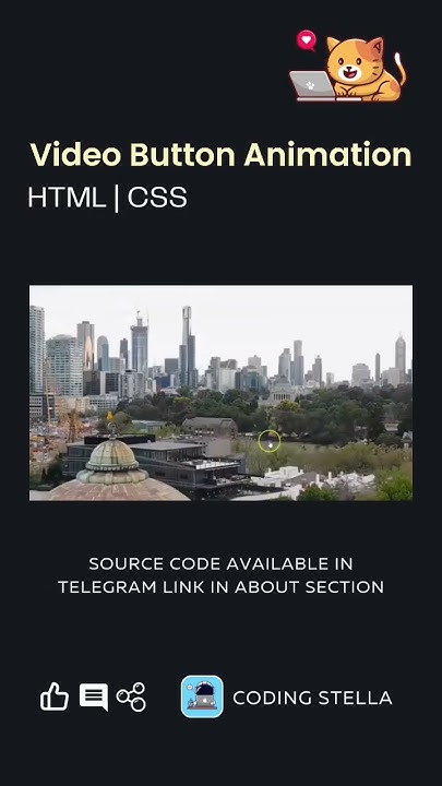 How To Video Button Animation Html Css Shorts Htmlproject Youtube