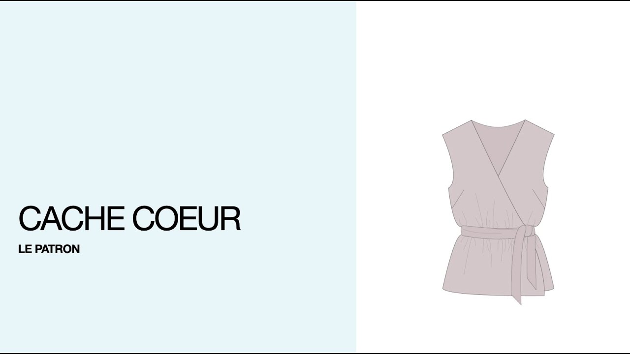 Patron d'un haut cache coeur. Avec ou sans manche. - YouTube