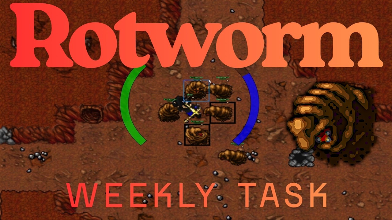 Tibia Rotworm Liberty Bay Weekly Task Bestiary #tibia #tibia2026 # ...