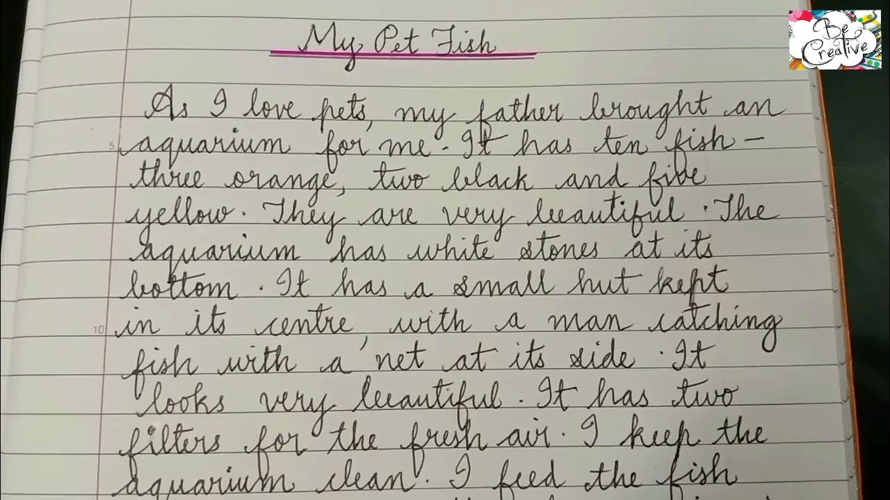 Essay on My Pet Fish | A paragraph on My Pet Fish - YouTube