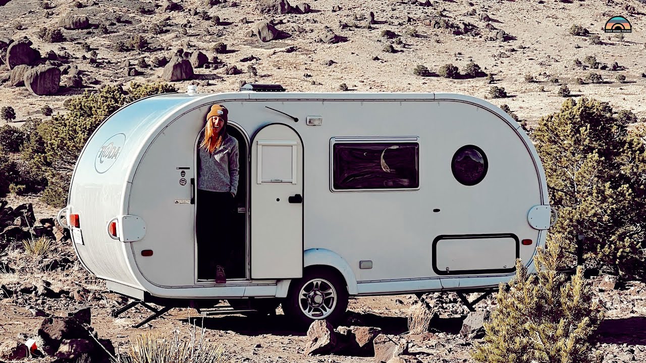 Her Micro Camper Tiny Home - Digital Nomad Life - YouTube