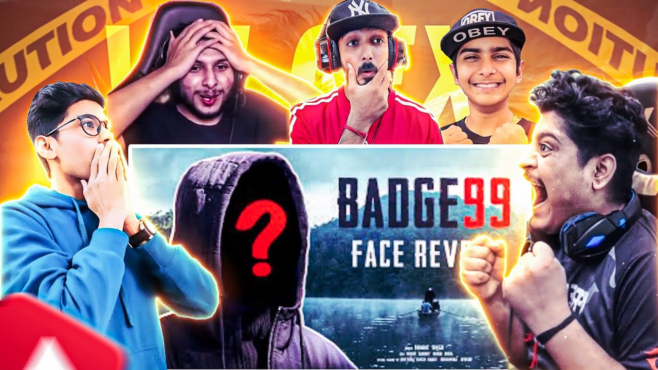 Youtubers reaction on Badge 99 Face reveal 🤩💝 || Bage 99 face reveal ...