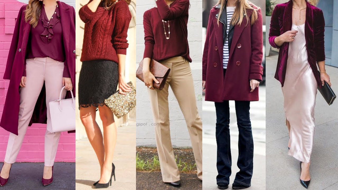 CONJUNTOS Y COMBINACIONES DE ROPA MODERNOS COMBINANDO EL COLOR VINO ...