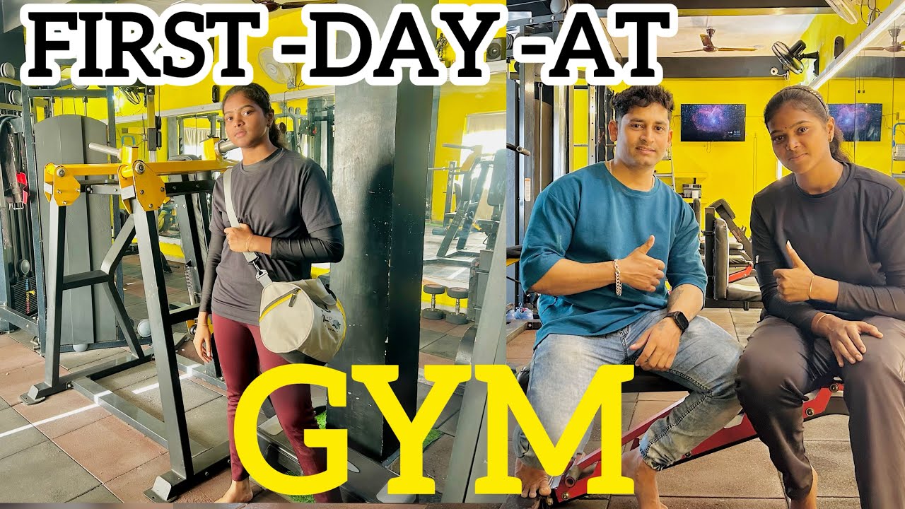 First Day At Gym 💪🏻 @Fitness_with_sanjana #fitnessfirst #firstdayatgym ...
