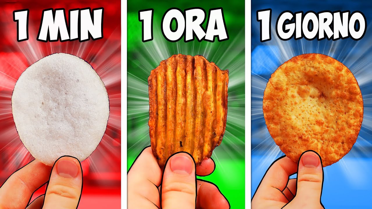 1 Minuto vs 1 Ora vs 1 Giorno Patatine da VANZAI - YouTube