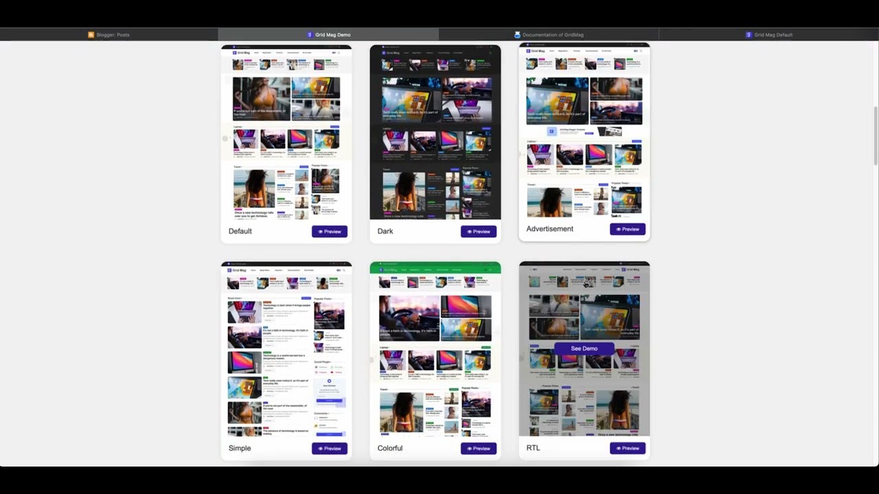 Grid Mag - News & Magazine Blogger Template | Piki Templates - YouTube