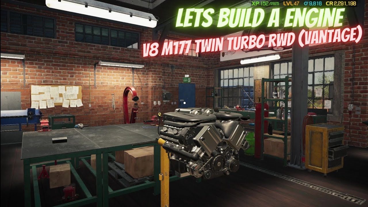 Lets build a engine. V8 M177 Twin Turbo RWD (Vantage) - YouTube