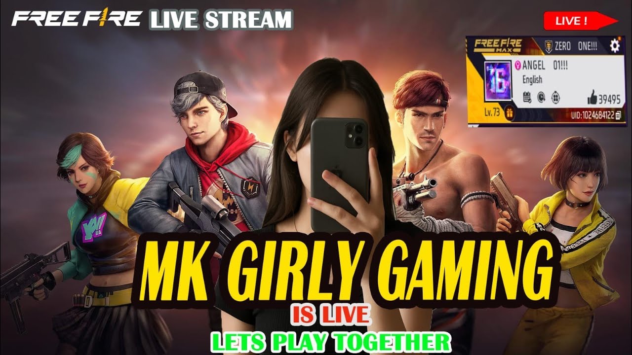 FREE FIRE LIVE - FF LIVE CUSTOM ROOM | FF LIVE GUILD TEST | FF GIRL ...