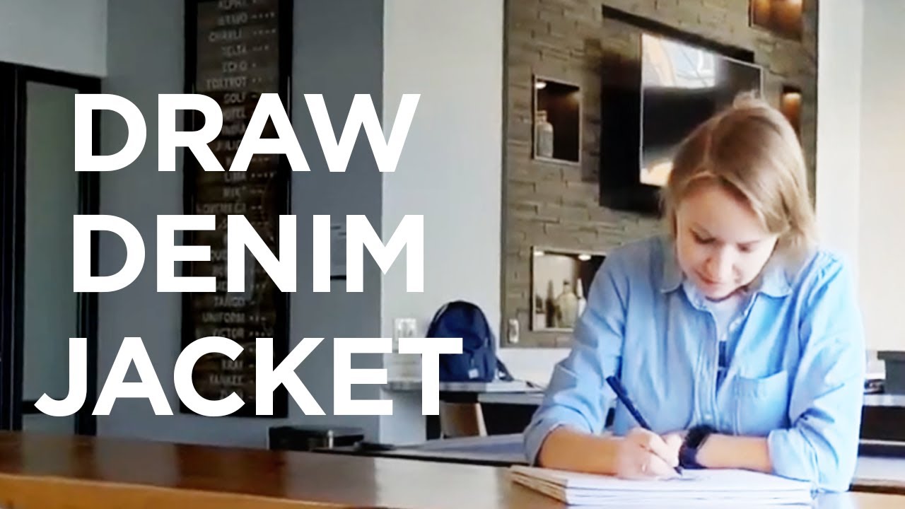 How to draw Denim | Illustrated Denim Jacket - YouTube