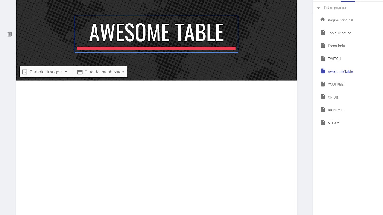Awesome Table Usar en Google Sites - YouTube