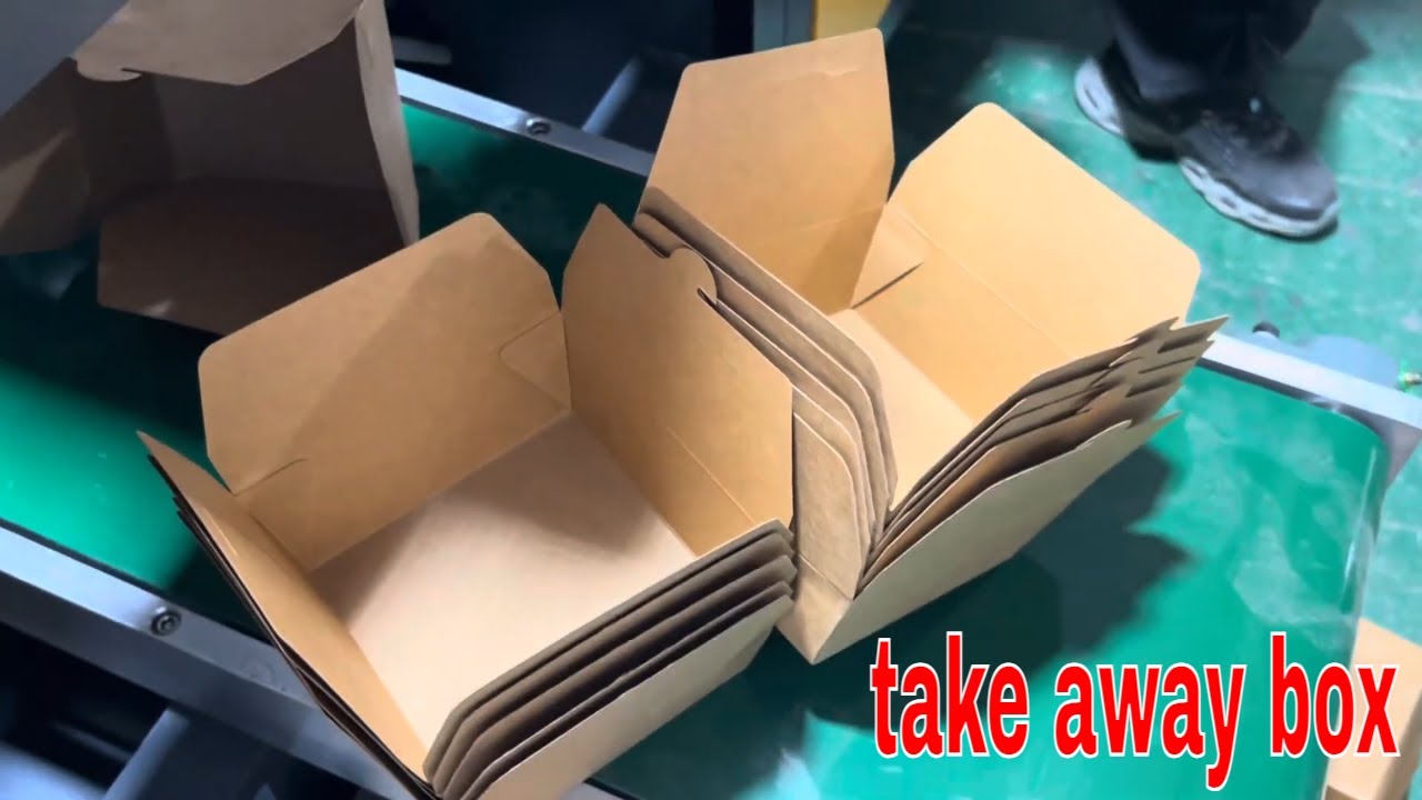 Food box making machine disposable paper food container tray forming ...