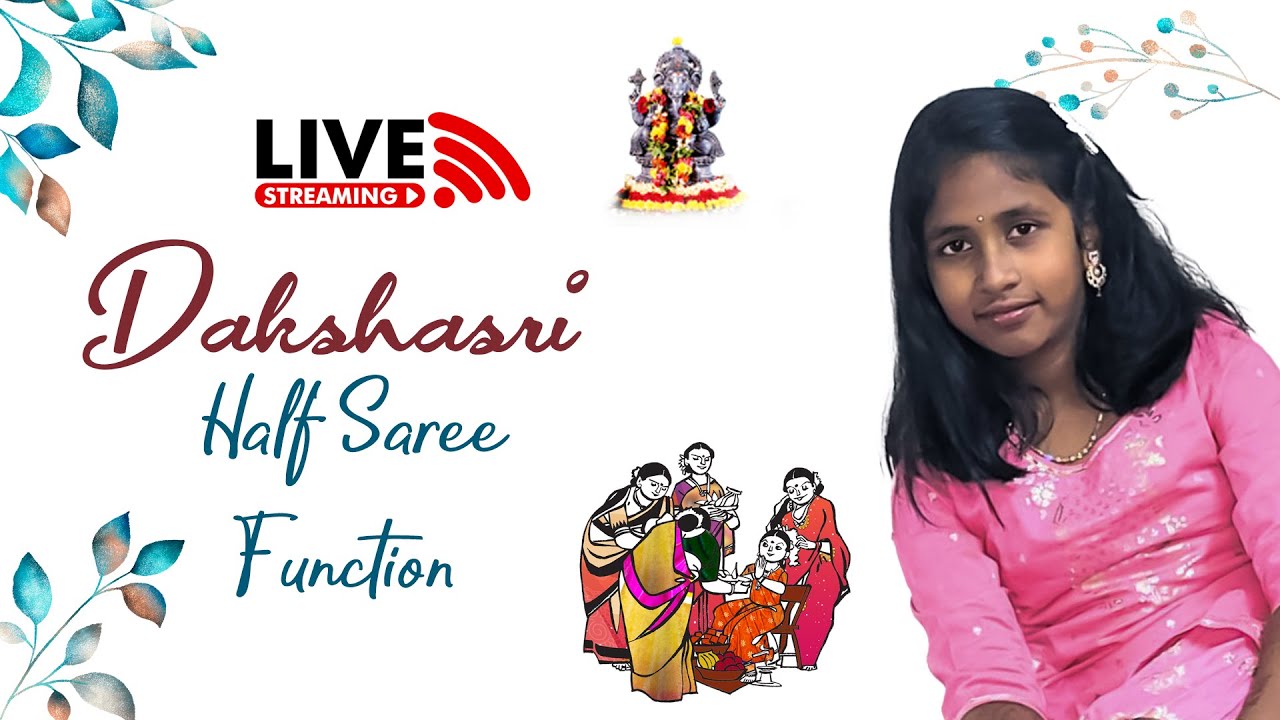 Dakshasri Half Saree Function - YouTube