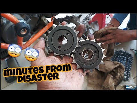 KTM Duke 390 chain-sprocket replacement - YouTube