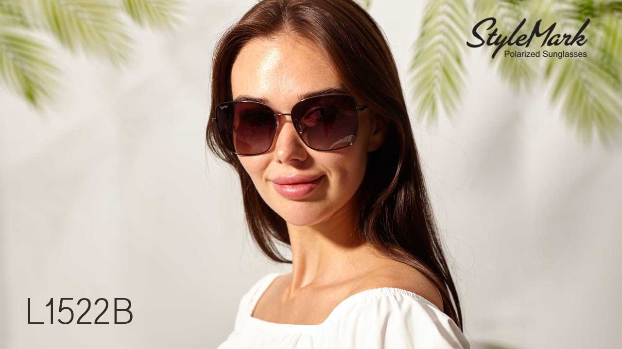 StyleMark Polarized L1522B женские солнцезащитные очки - YouTube