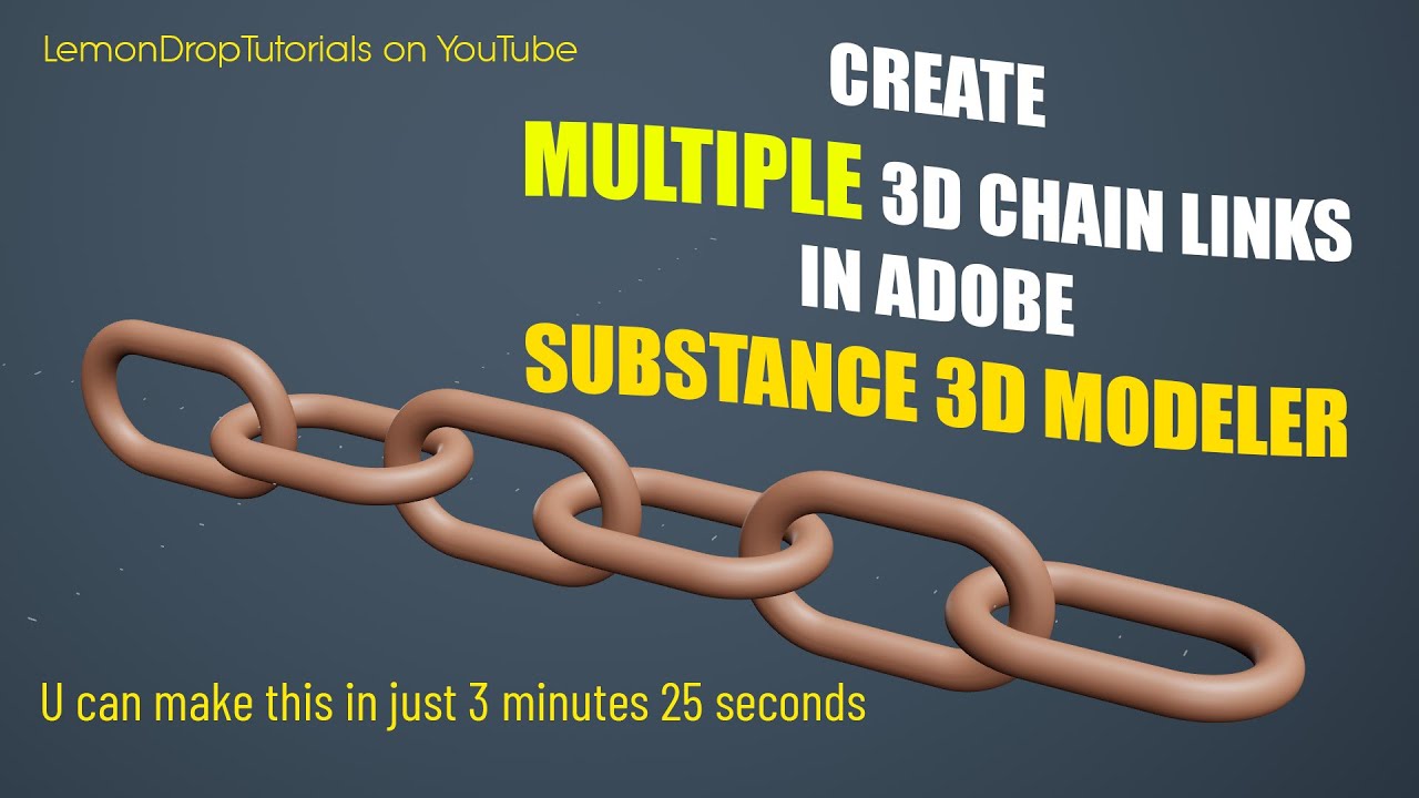 Multiple Chain Link In Substance 3D Modeler Tutorial - YouTube