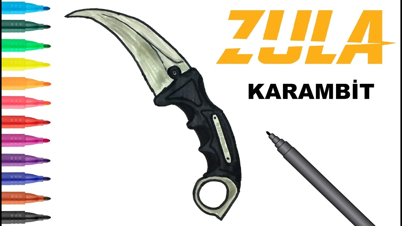 Easy Drawing Zula Karambit I Kolay Zula Karambit Çizimi I Karambit ...