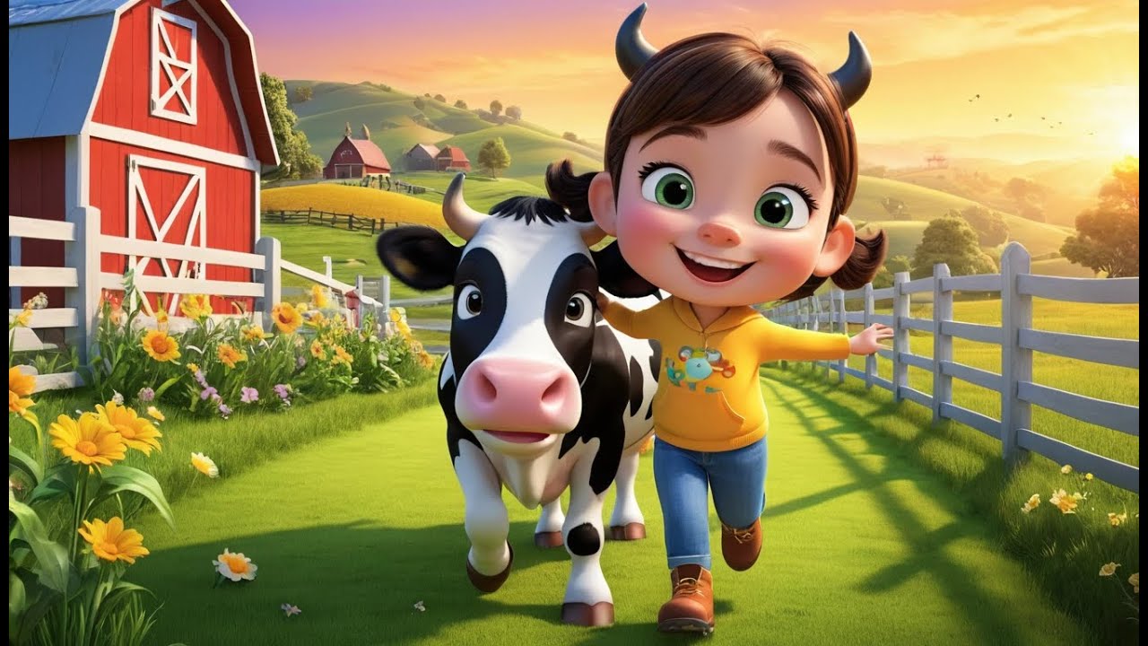 The Dancing Cow Goes Moo, Moo, Moo! Rhyme Song | Popular Nursery Rhyme ...