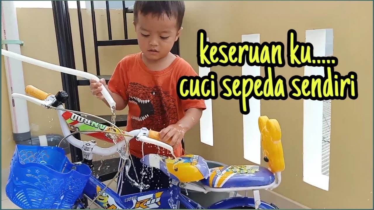Anak kecil Cuci Sepeda Sendiri dan tips cara mencuci sepeda ala ...