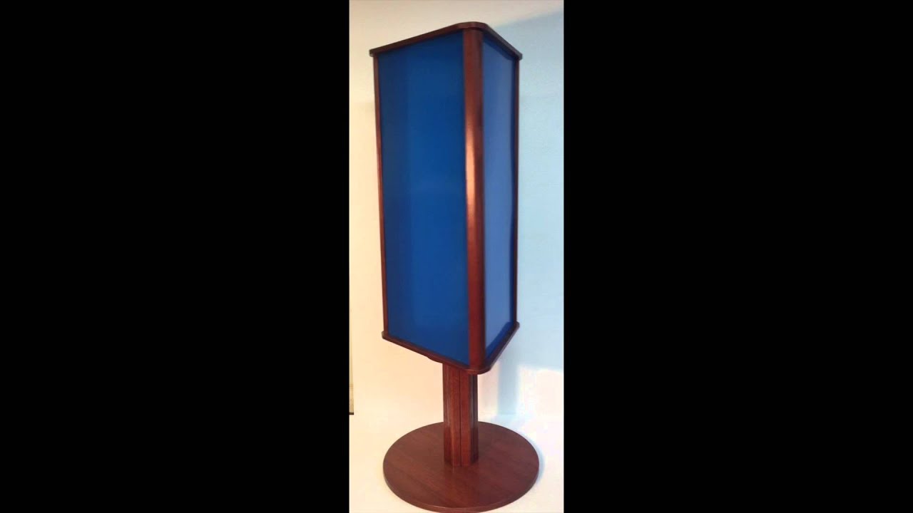 Rotating 3 Sided Kiosk & Brochure Holder - YouTube