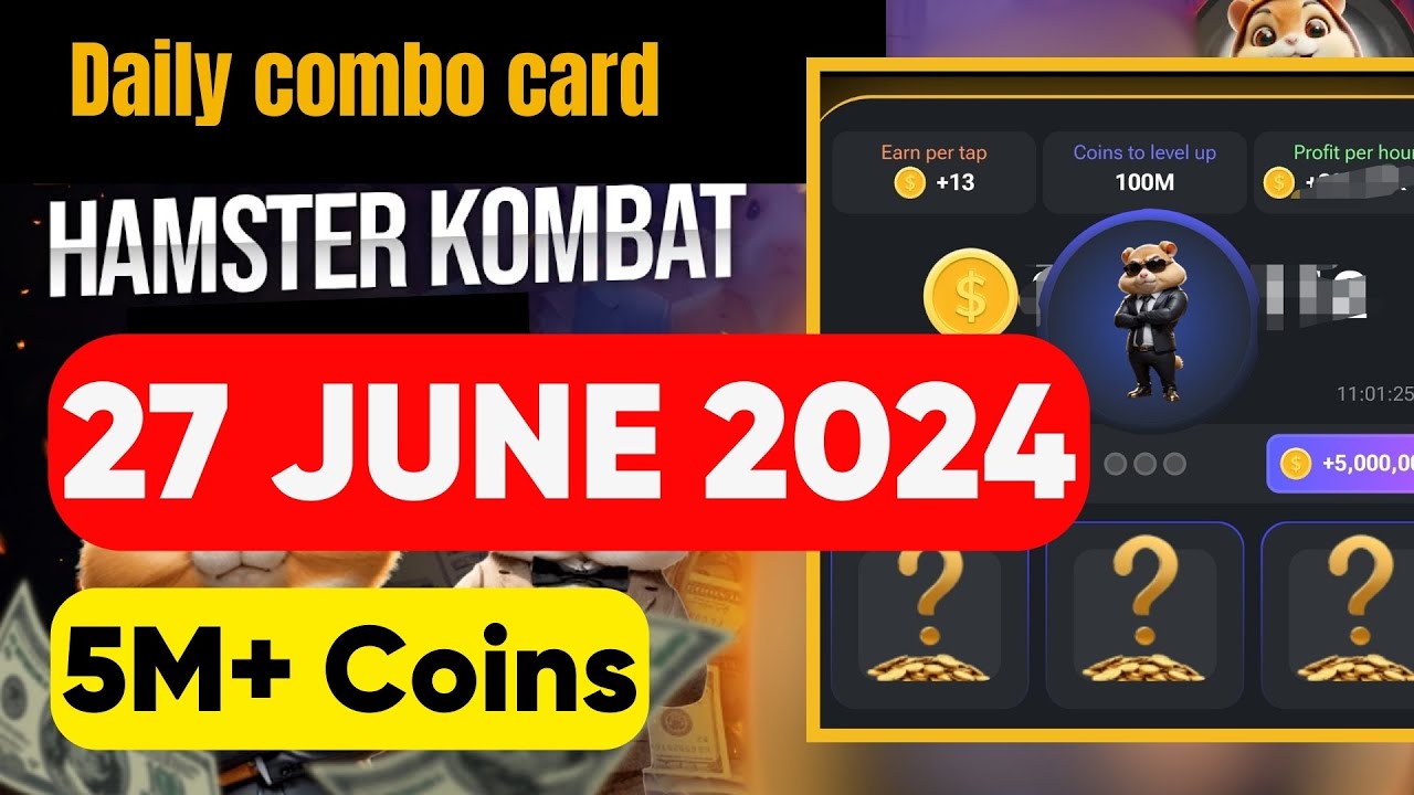 Hamster Kombat Daily Combo Card Today - 27 June| Hamster kombat 27 june ...