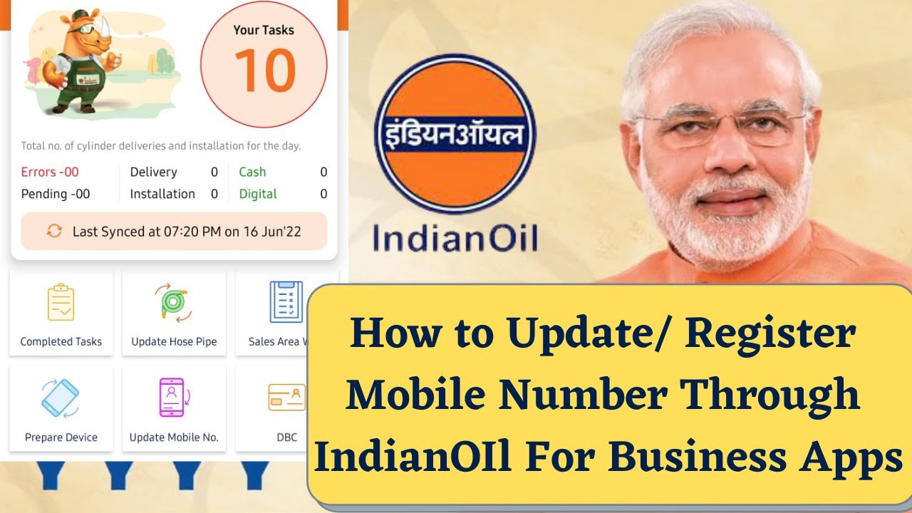 How to update and Register Mobile number through Indian Oil For ...