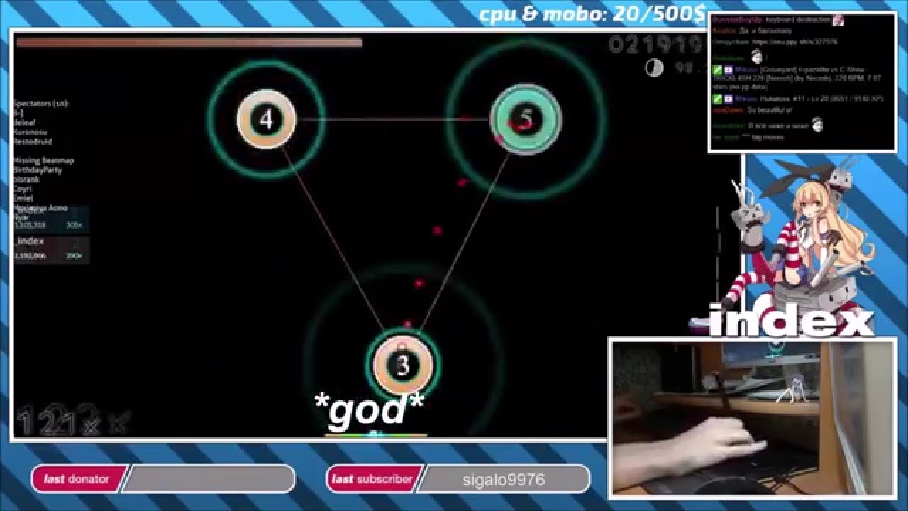osu! GOD MODE (_index Live Stream Compilation) - YouTube