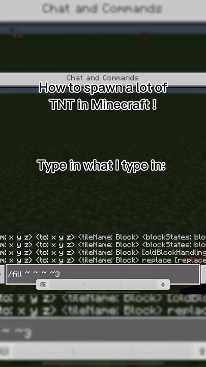 How to spawn a lot of TNT in Minecraft using commands - YouTube