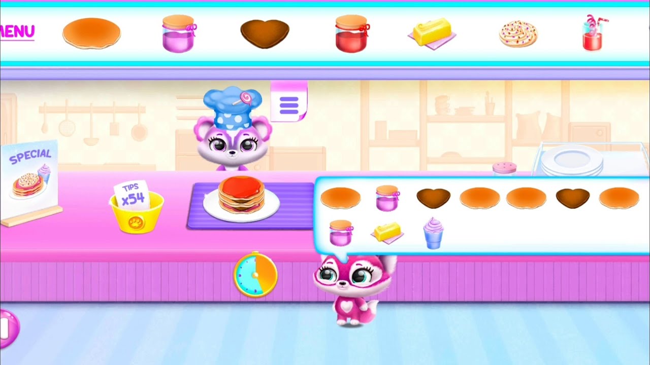 Fluvsies play game Kitchen with a pets. Petshouse. - YouTube