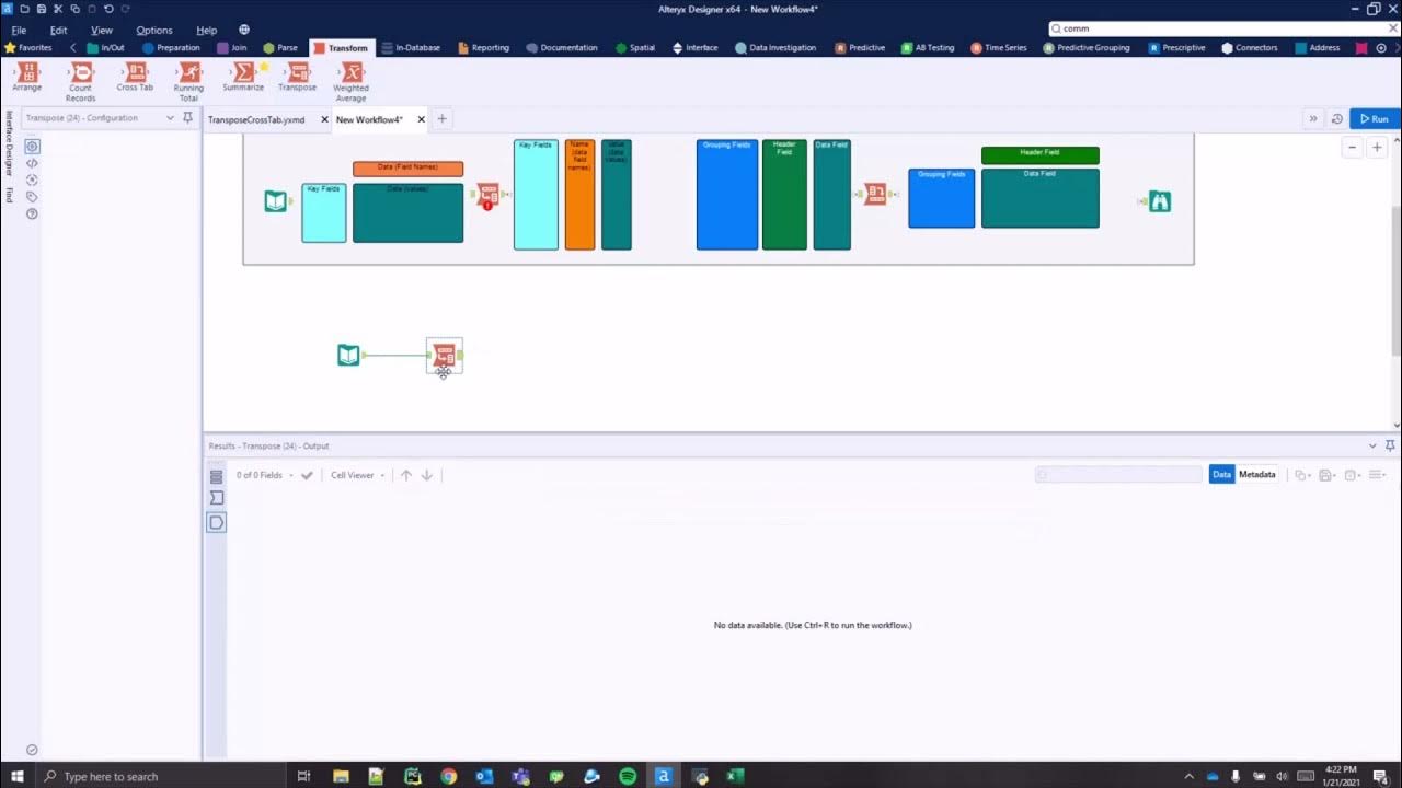 Free Alteryx Training - Transpose and Crosstab tool - YouTube