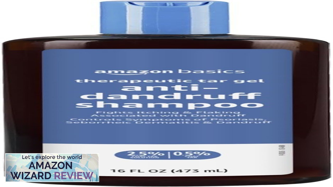 Amazon Basics Therapeutic Plus Tar Gel Anti-Dandruff Shampoo 0.5% Coal ...