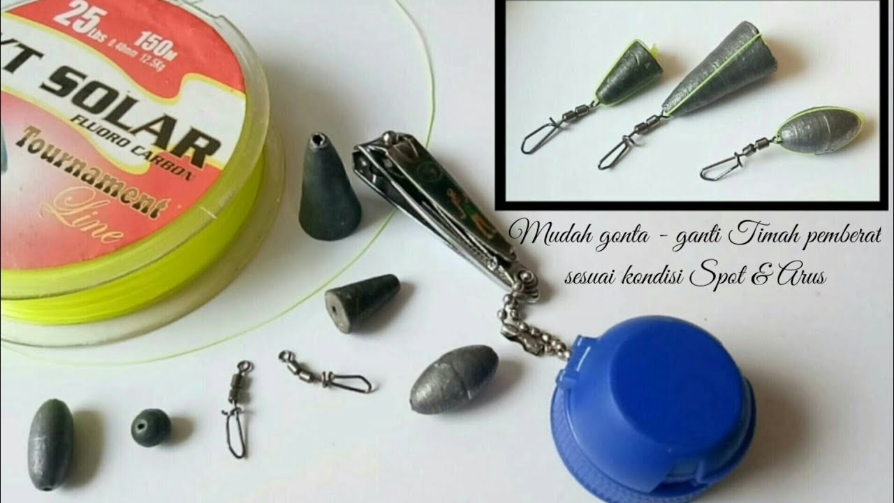Cara mengikat timah pemberat pancing || Mudah gonta - ganti sesuai ...