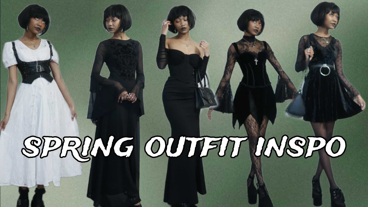 what i'm wearing for spring | alternative/gothic *mostly* thrifted ...